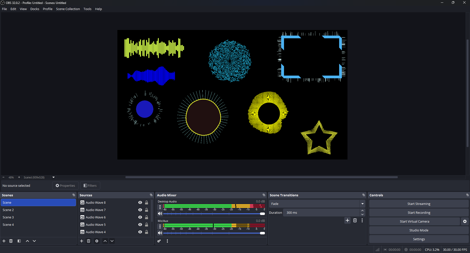 Audio Wave Visualizer for OBS Studio